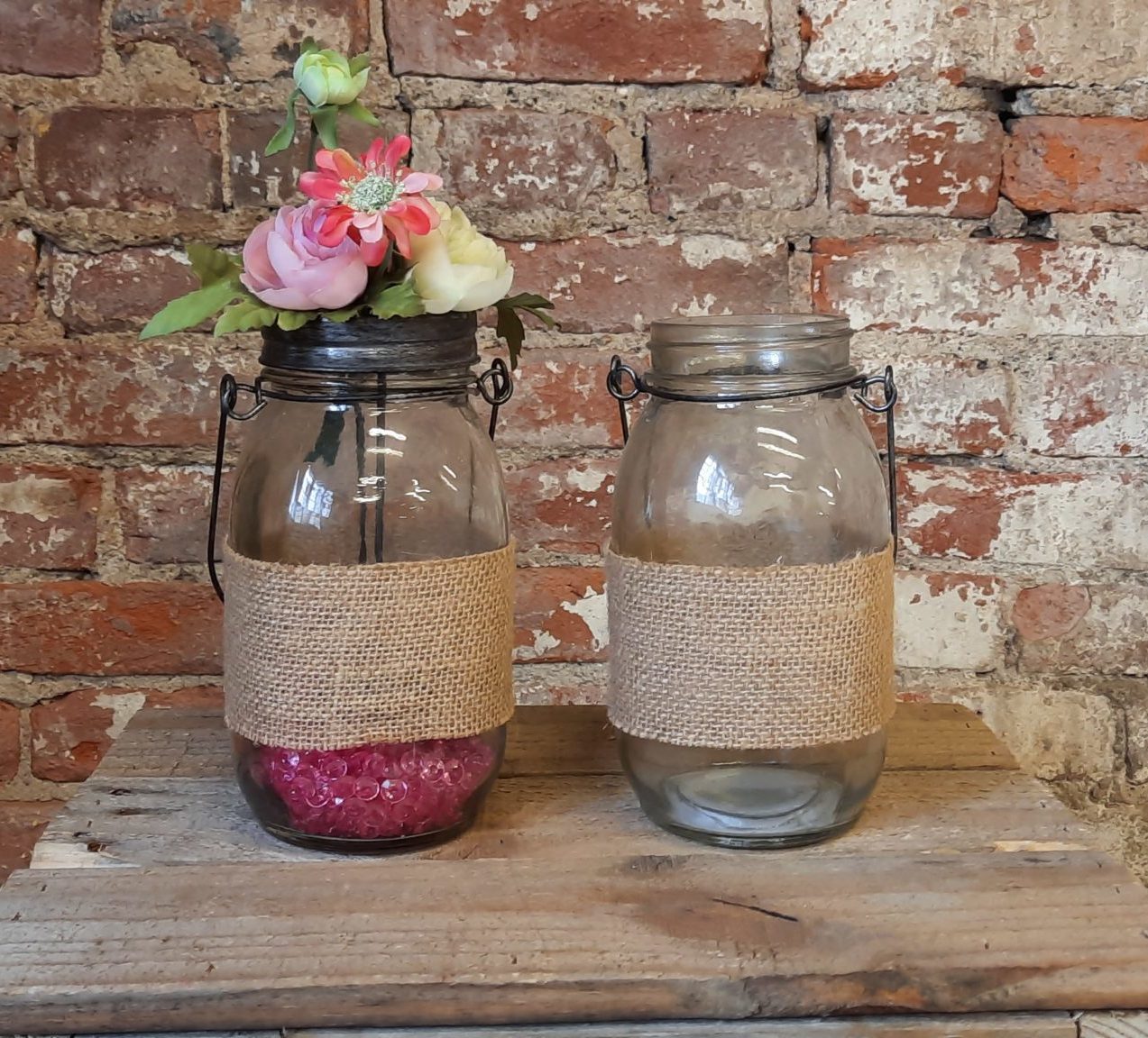 Mason Jar Centerpiece Ideas Burlap
